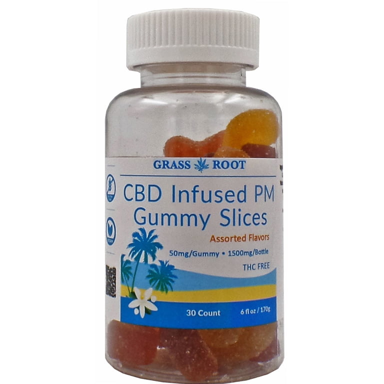 CBD Infused PM Gummies, 1500mg – Grass Root Essentials